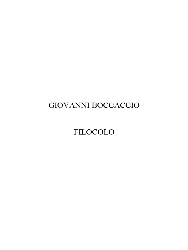 Filocolo. Introudcción. Gredos | PDF | Santo Imperio Romano | Giovanni ...