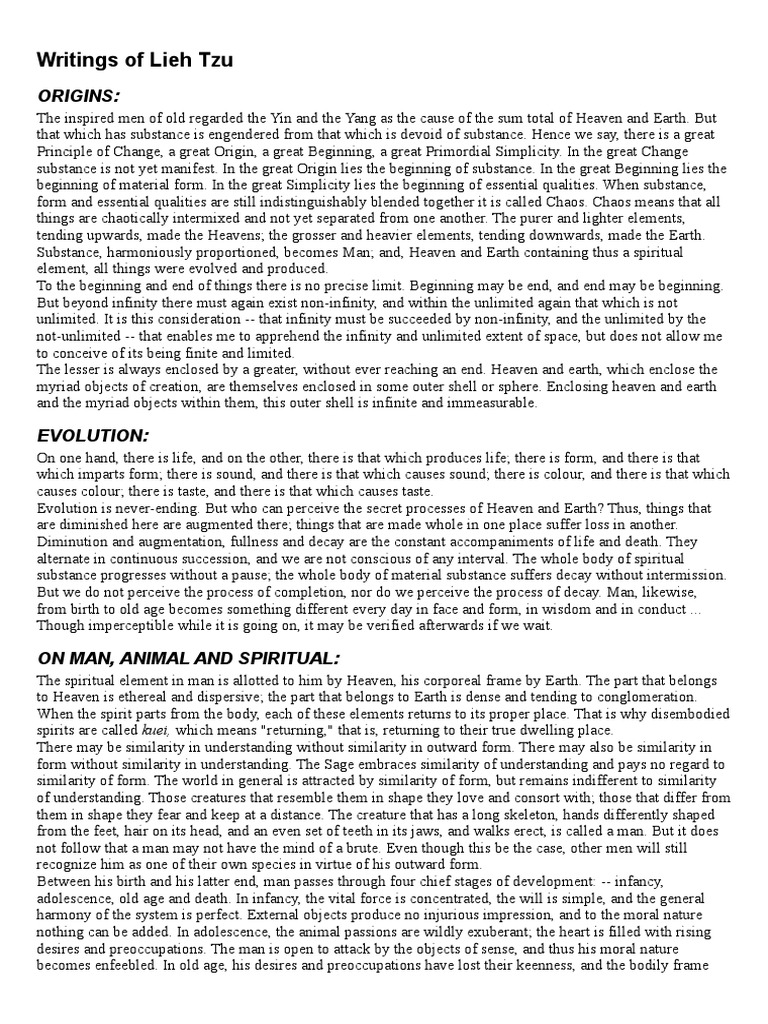 Understanding the Taoist Philosophy of Wu Wei Through the Writings of ...