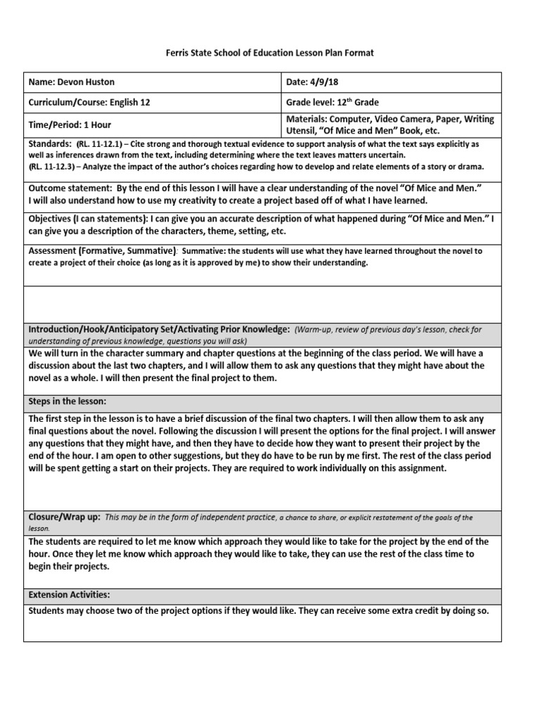 Unit Plan Culminating Activity | PDF | Educational Assessment | Poetry