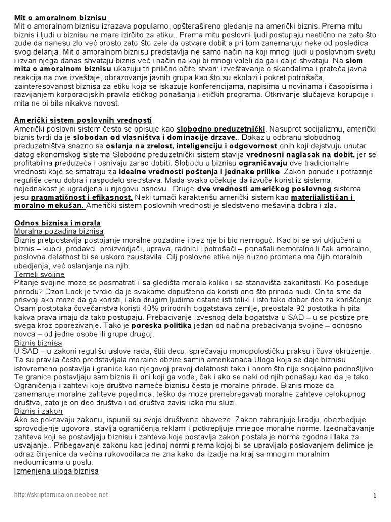 Poslovna Etika PDF | PDF