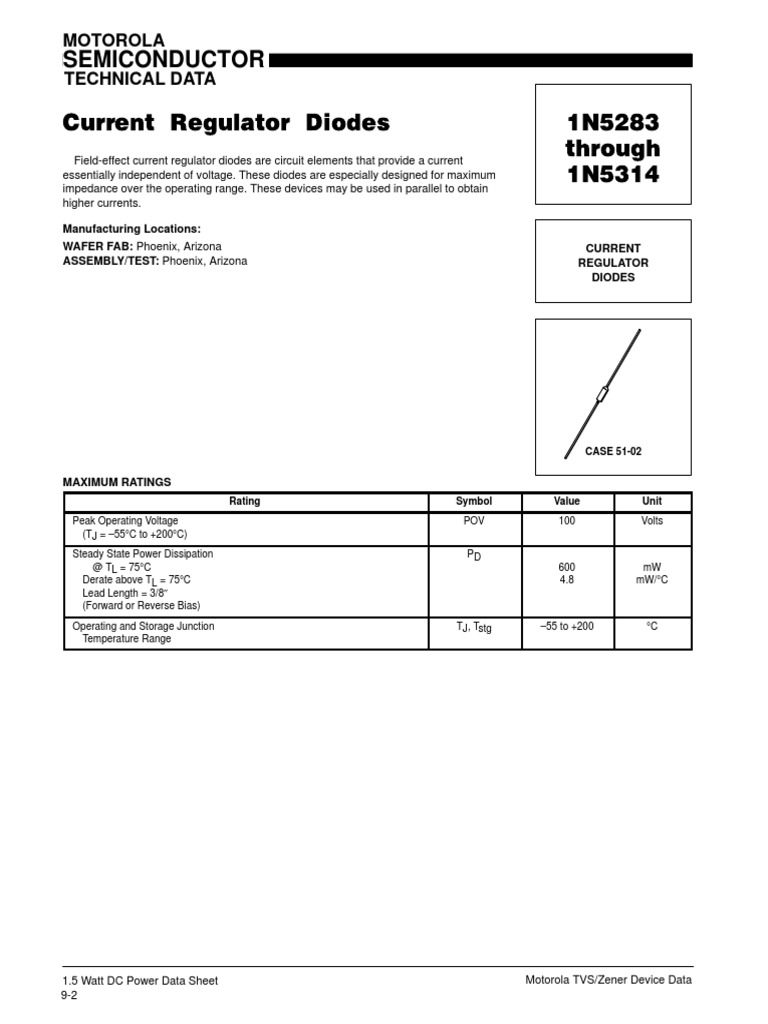 Diodo Regulador de Corriente | PDF | Diode | Electrical Resistance And Conductance