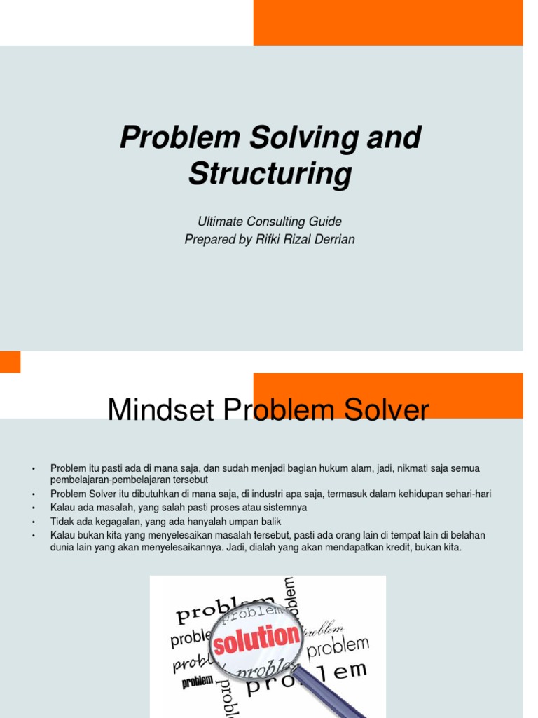 Problem Structuring | PDF | Bisnis | Pengembangan Diri