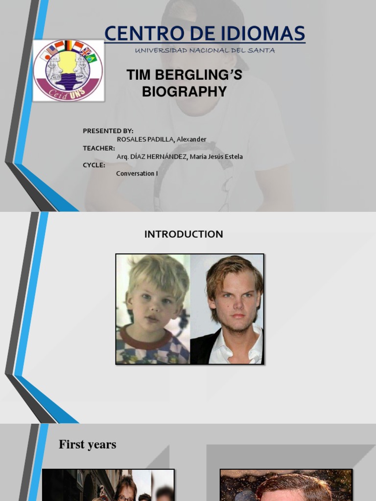 Tim Bergling Biography: Presented By: Teacher: Cycle | PDF