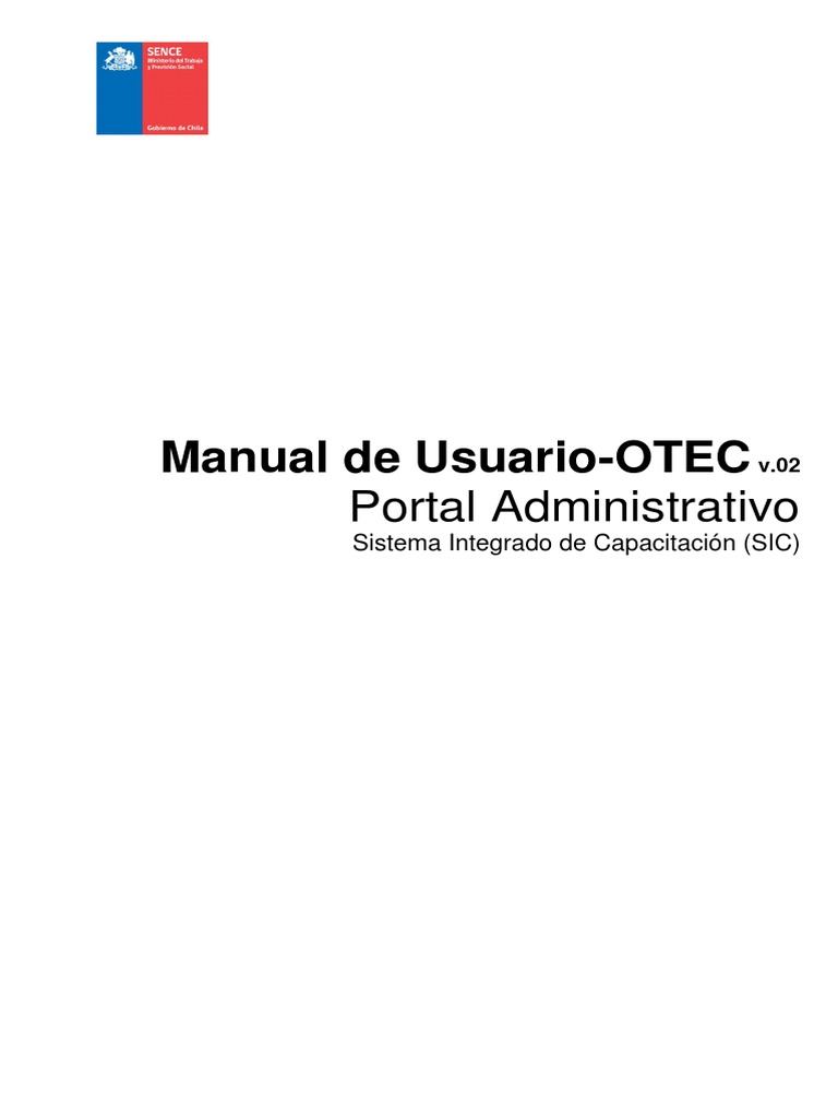 SIC - Manual de Usuario - OTEC | PDF | Tabla (base de datos) | Ventana (informática)