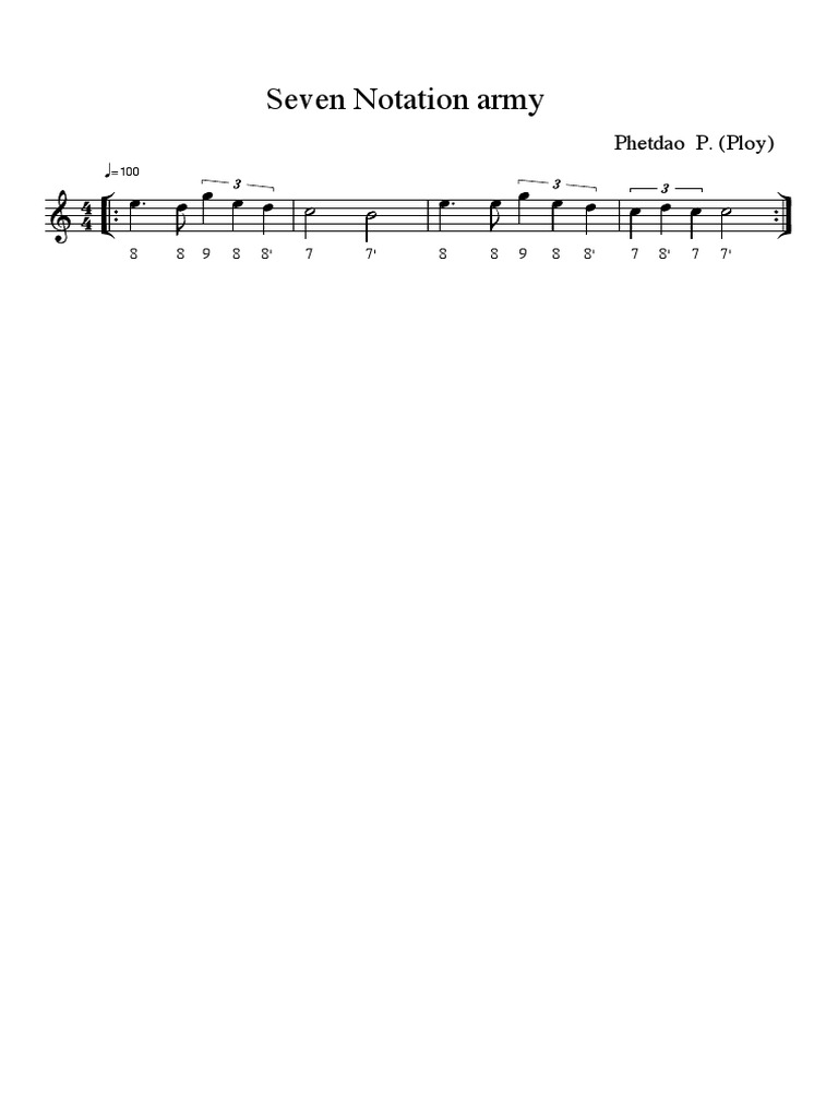 Seven Notation Army Music | PDF
