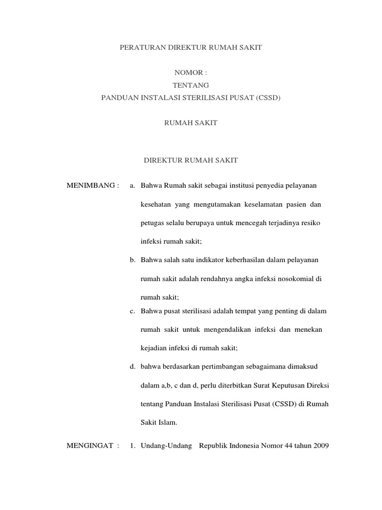 PPI 7 (Regulasi CSSD) | PDF