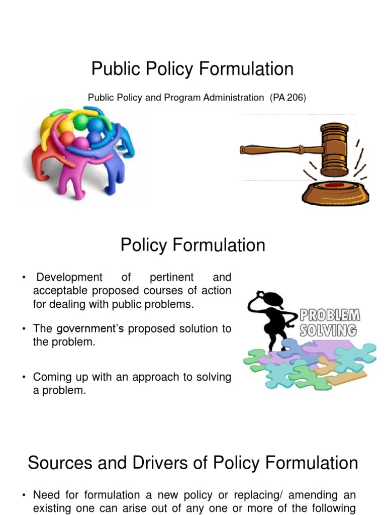 Public Policy Formulation Process Guide | PDF | Bill (Law) | Veto