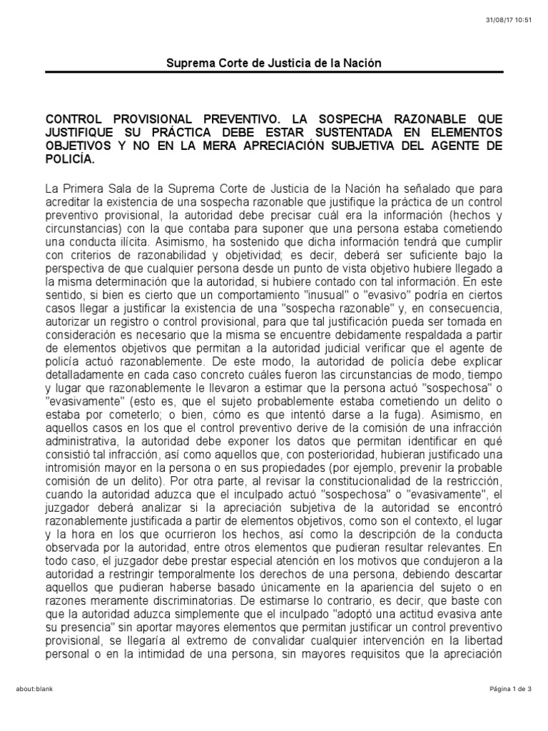 Compilado de Tesis Control Provisional Preventivo PDF | PDF | Policía ...