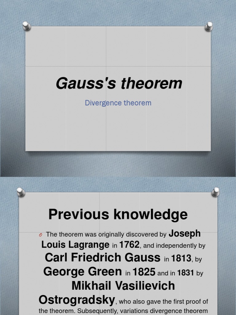 Gauss's Theorem | Download Free PDF | Divergence | Algebra