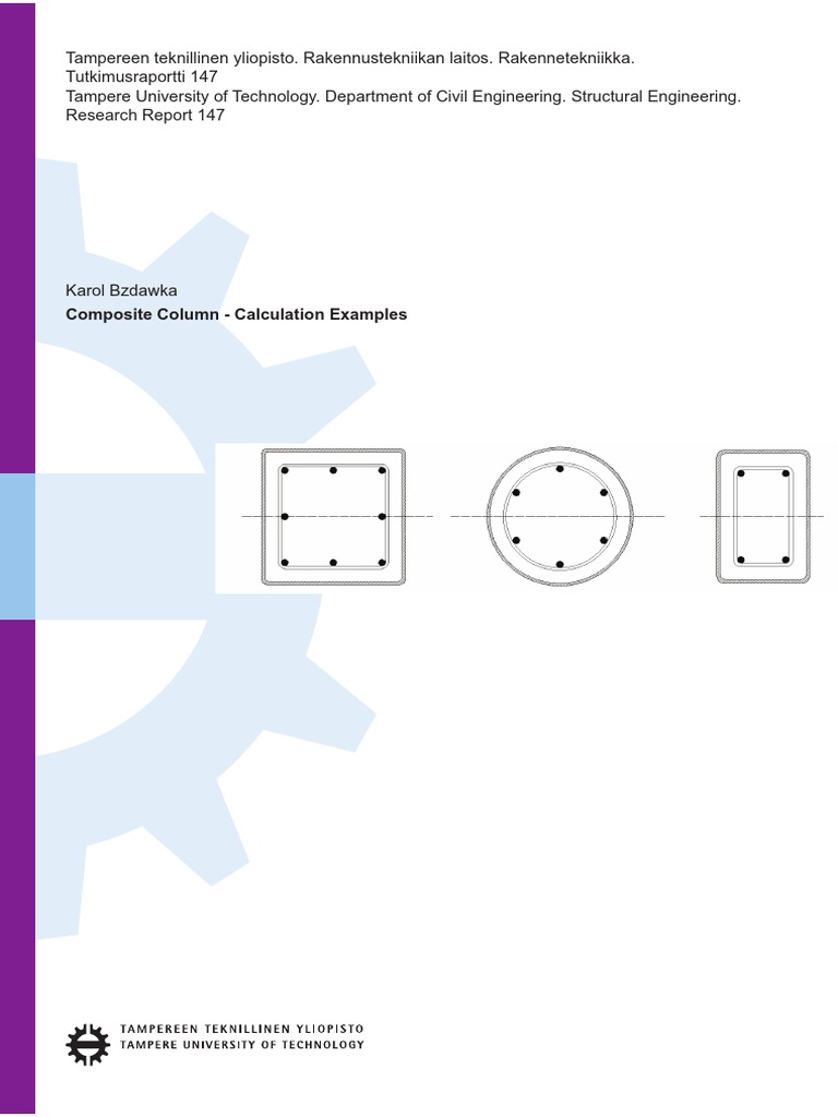 Bzdawka Composite Column Calculation Examples | PDF | Bending | Column