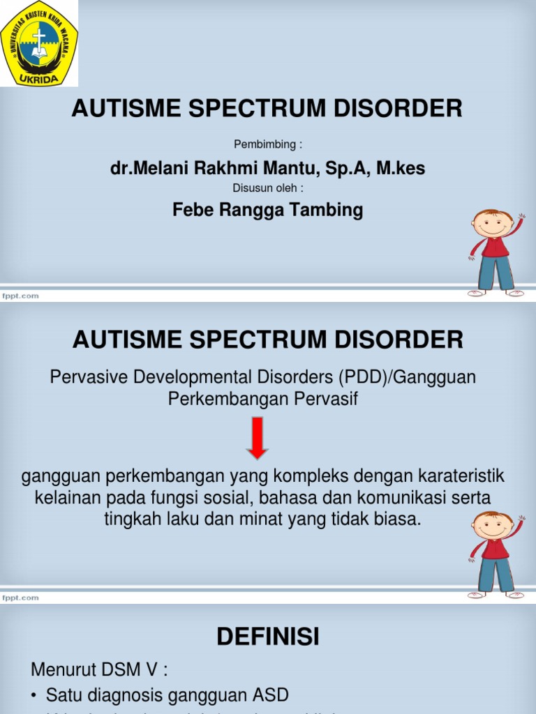 Jenis dan Gejala Autisme Spectrum Disorder | PDF | Kesehatan Holistik