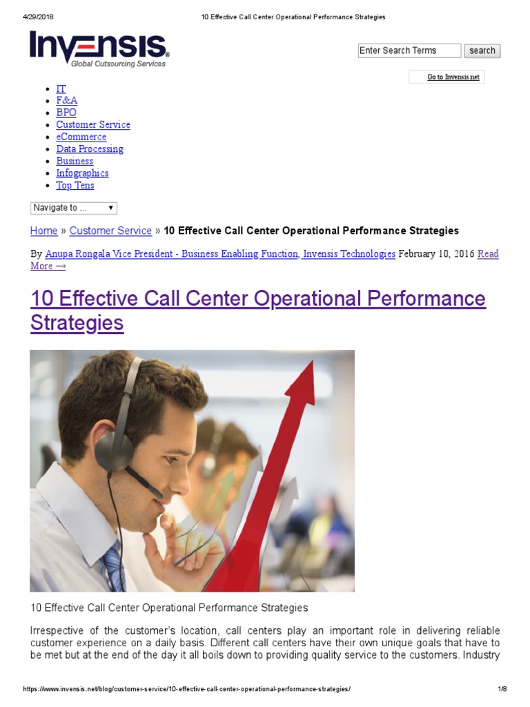 10 Effective Call Center Operational Performance Strategies | PDF ...