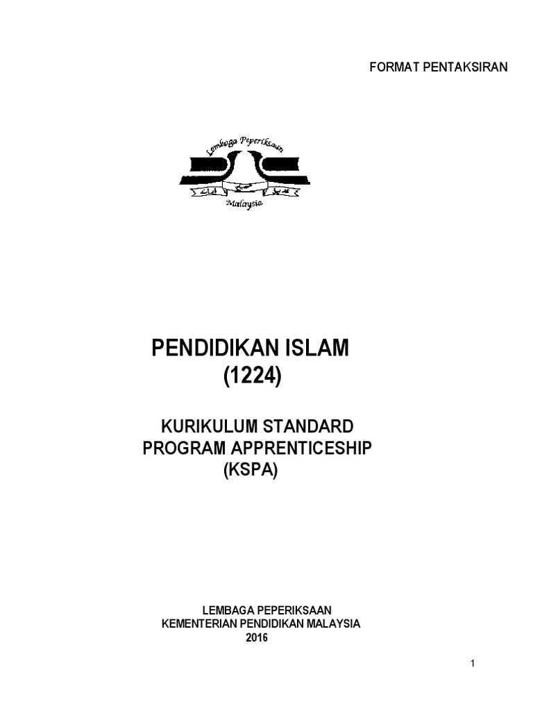 Format MPAK Pendidikan Islam 1224 KSPA | PDF