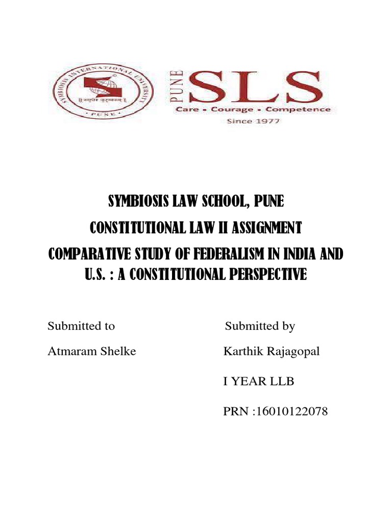 Symbiosis Law School, Pune Constitutional Law Ii Assignment Comparative ... Symbiosis Law School, Pune Constitutional Law Ii Assignment Comparative ...