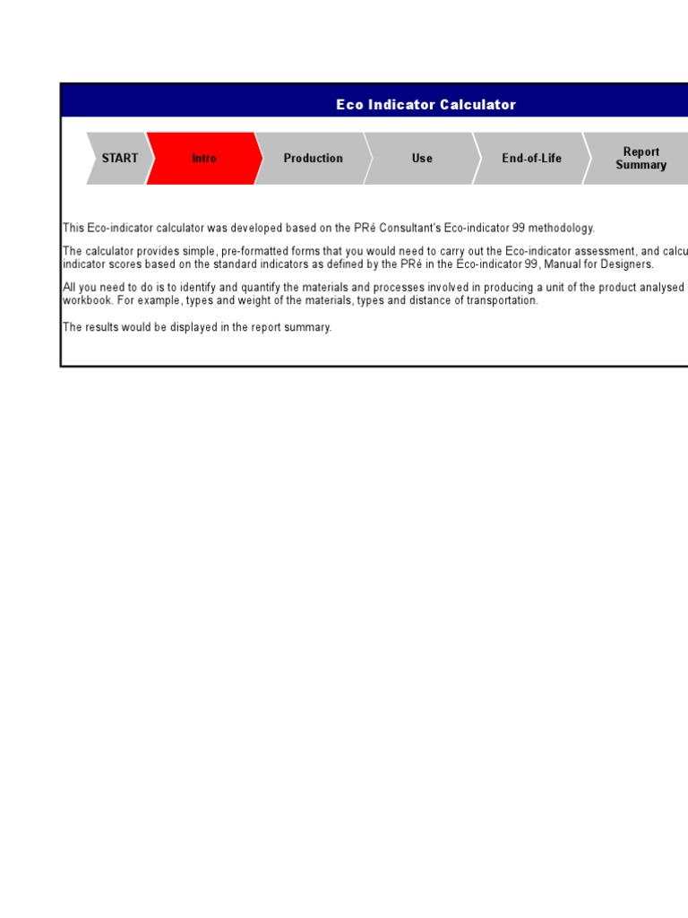 Eco Indicator Calculation | PDF | Life Cycle Assessment | Kilowatt Hour
