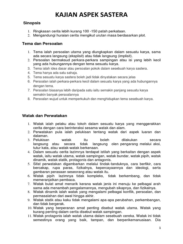 Definisi Kajian Sastera | PDF