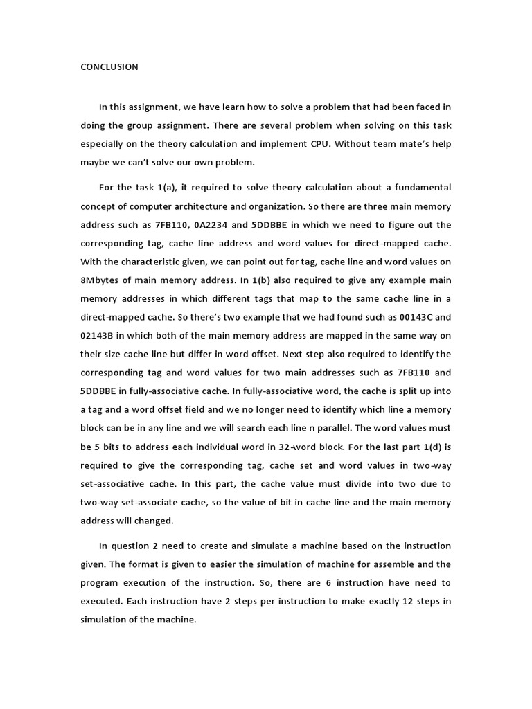 Conclusion | PDF | Cpu Cache | Computer Science