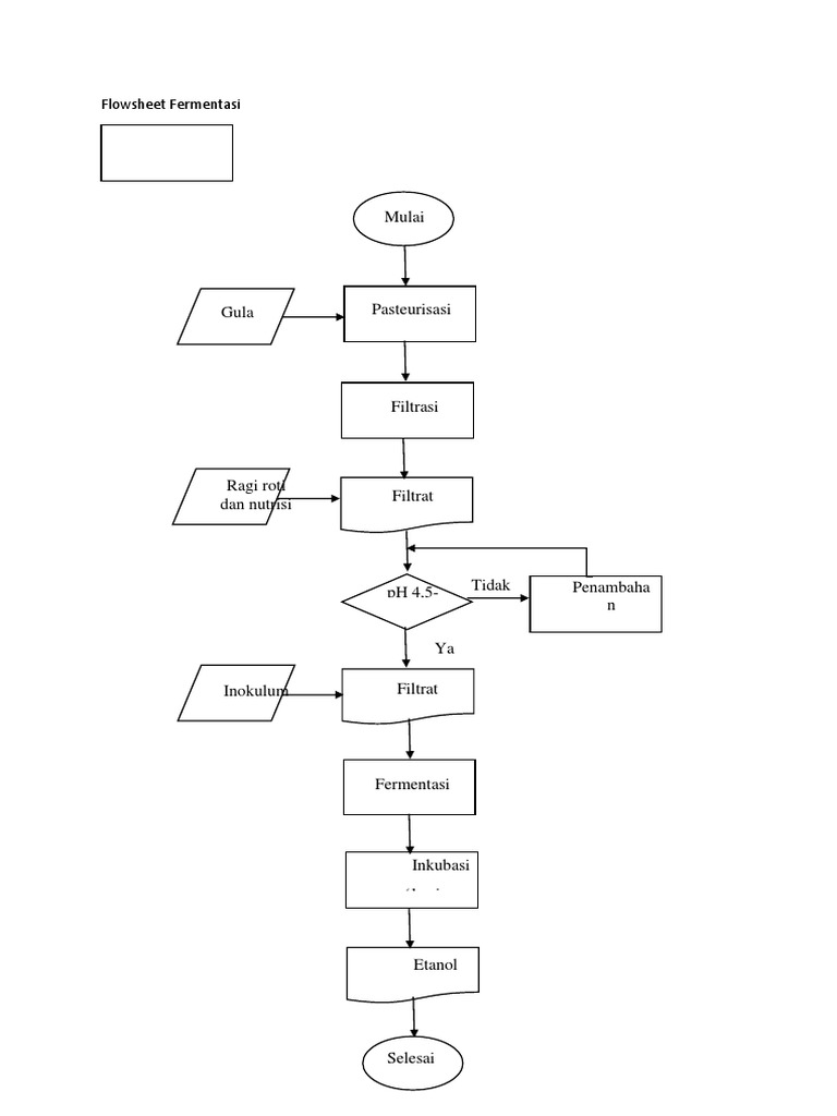 Flowsheet Fermentasi | PDF