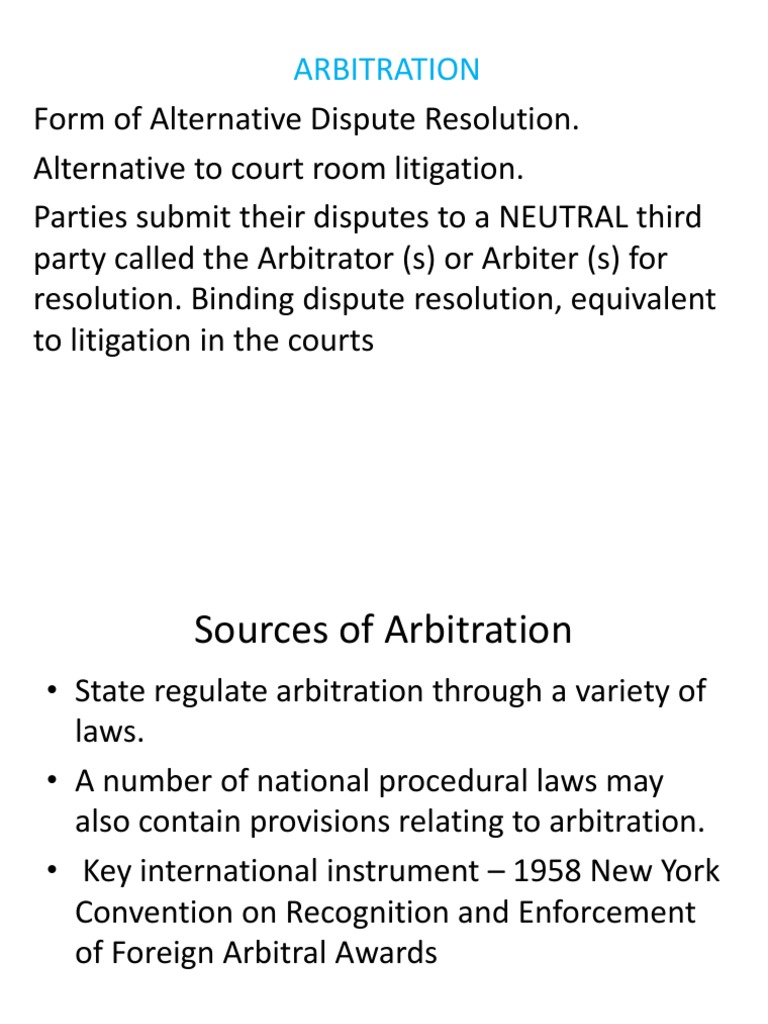Arbitration | PDF | Arbitral Tribunal | Arbitration