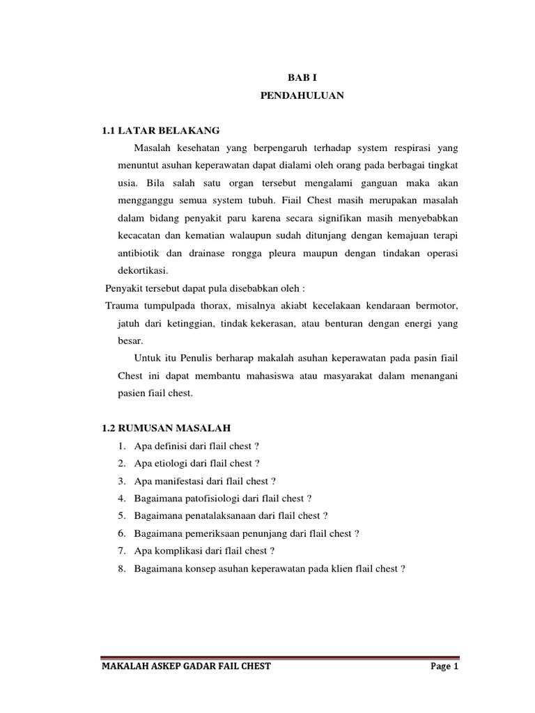 Flail Chest Fix | PDF | Sains & Matematika