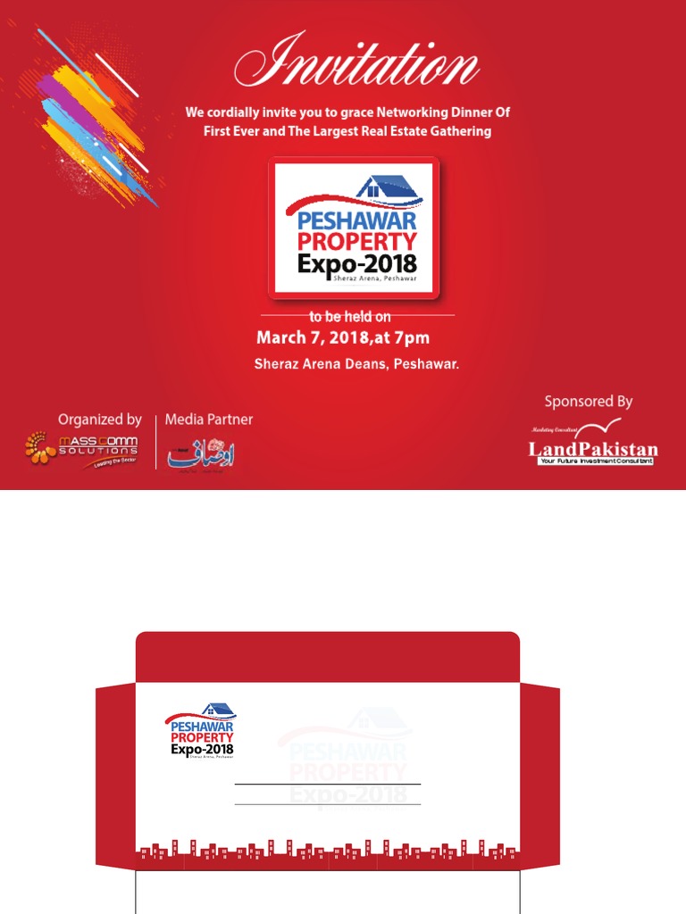 Invitation Card Peshawar Property Expo | PDF | Business