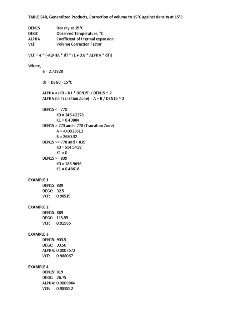 ASTM Table 54b Formula PDF