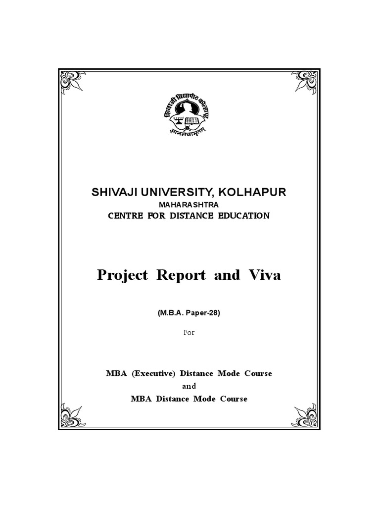M. B. A. Project Report & Viva SIM | PDF | Hypothesis | Sampling ...