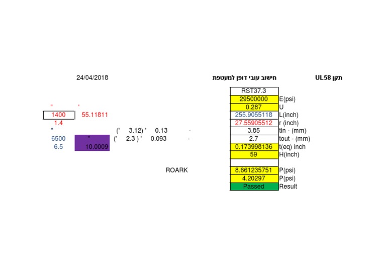 Ul58 Calculation - Dws 10mcub Tank-April 2018 | PDF