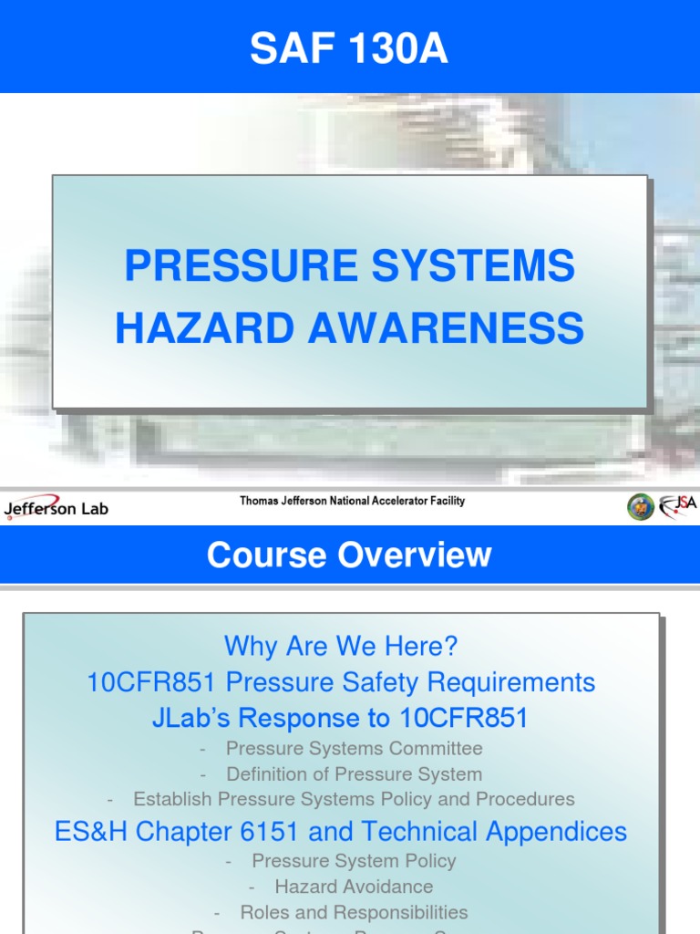 Pressure System Awareness Training - Revised 2013 | PDF | Safety ...