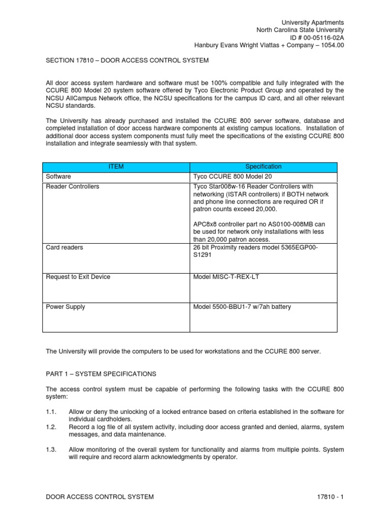 Door Access Control System | PDF | Access Control | Computer Network