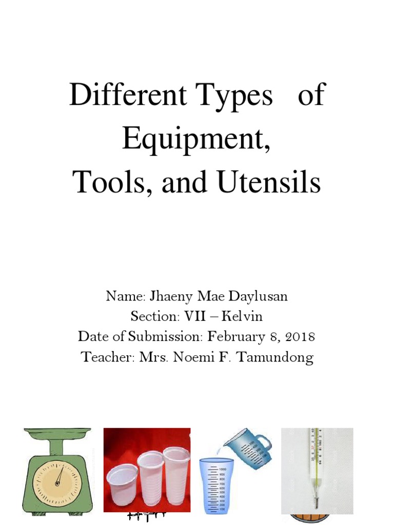 Different Types of Equipment | PDF