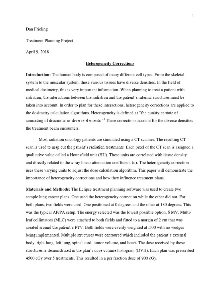Heterogeneity Corrections - Treatment Planning | PDF | Radiation ...
