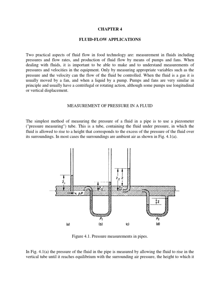 Fluid Flow | PDF | Pump | Pressure Measurement
