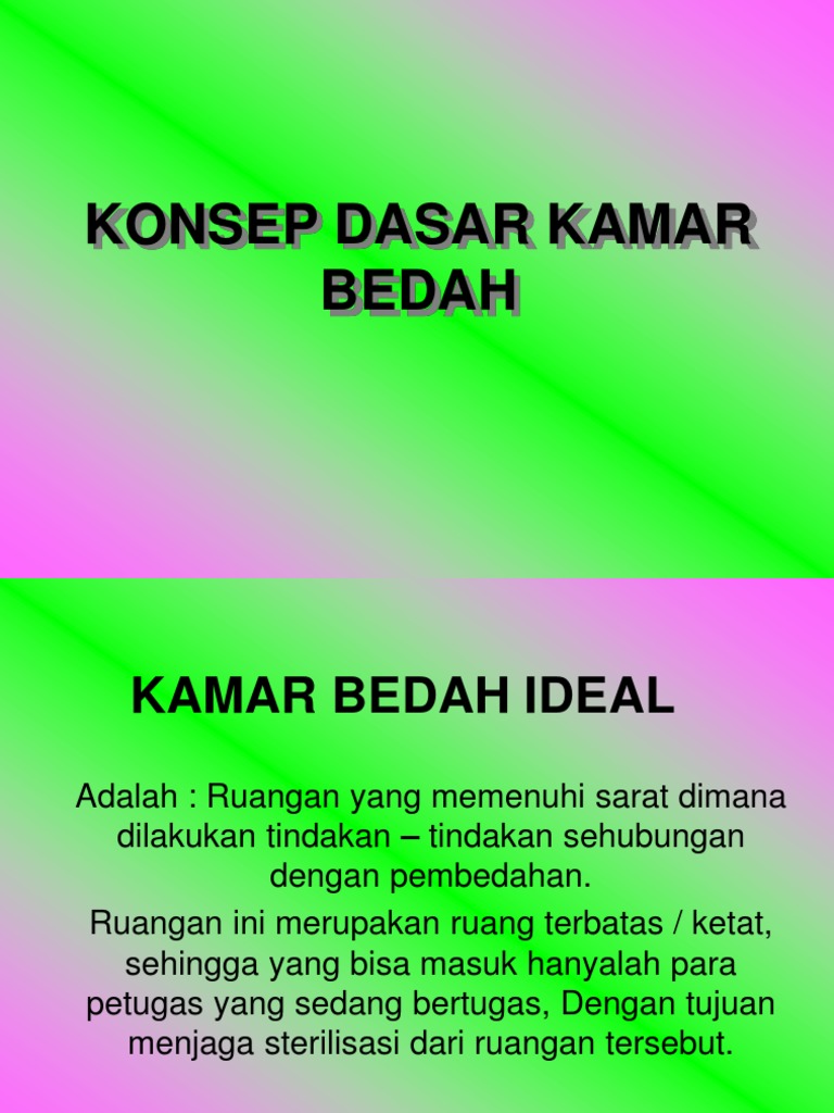 Konsep Dasar Kamar Bedah | PDF