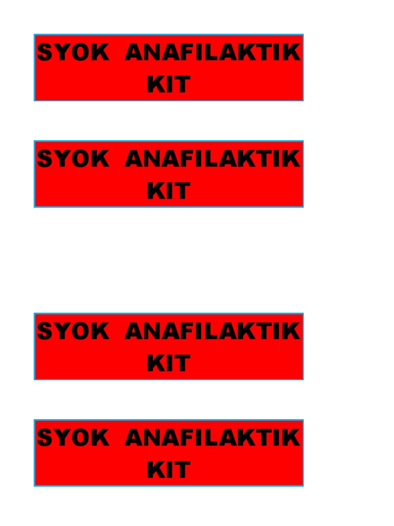 Syok Anafilaktik KIT Syok Anafilaktik KIT | PDF