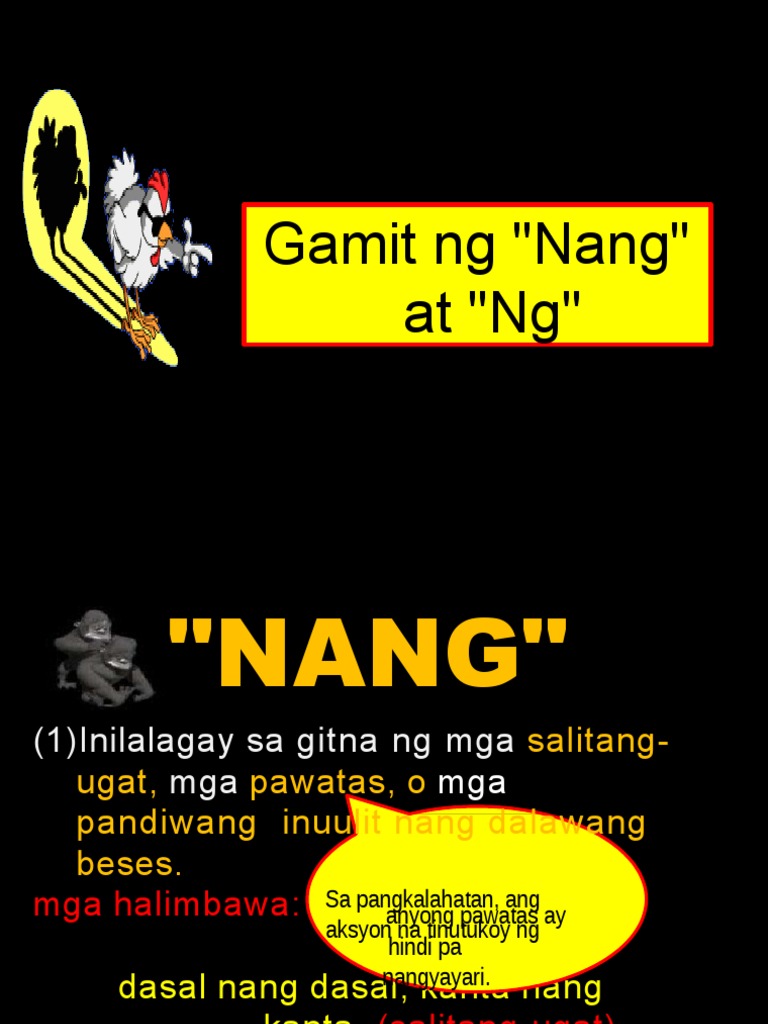 Gamit NG Nang at NG | PDF