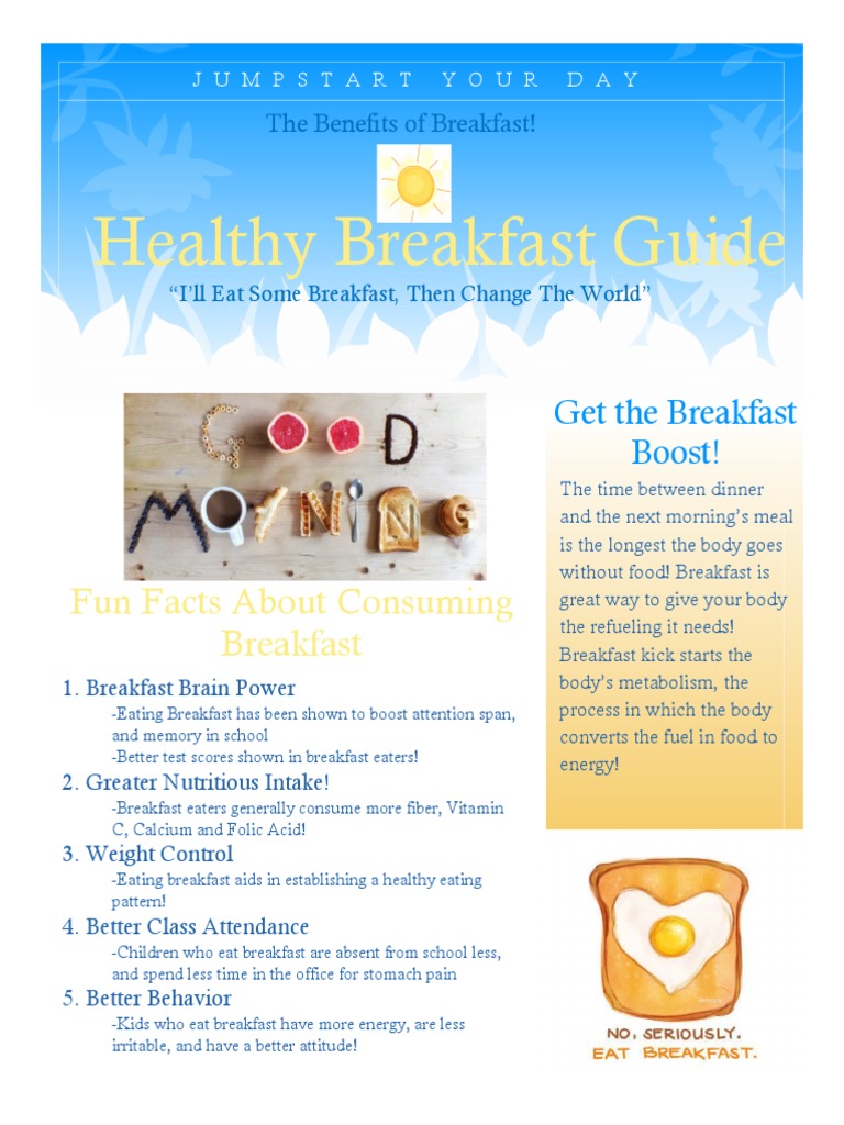 Healthy Breakfast Handout | PDF | Eating | Yogurt