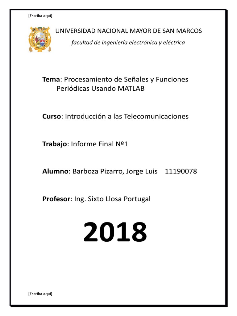 Inf1 Listo | PDF | Matlab | Ingeniería Informática