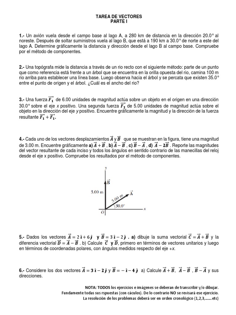 Tarea Vectores P1 | PDF | Vector Euclidiano | Análisis matemático
