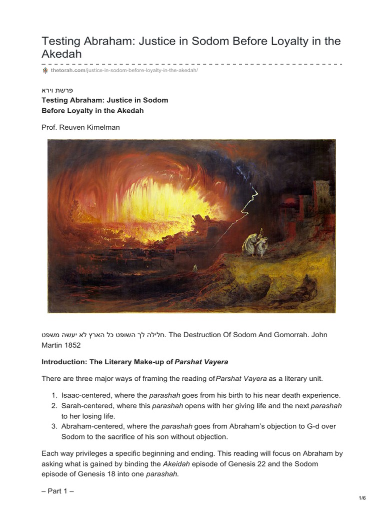 Abraham's Test: Justice vs. Loyalty | PDF | Abraham | Book Of Genesis