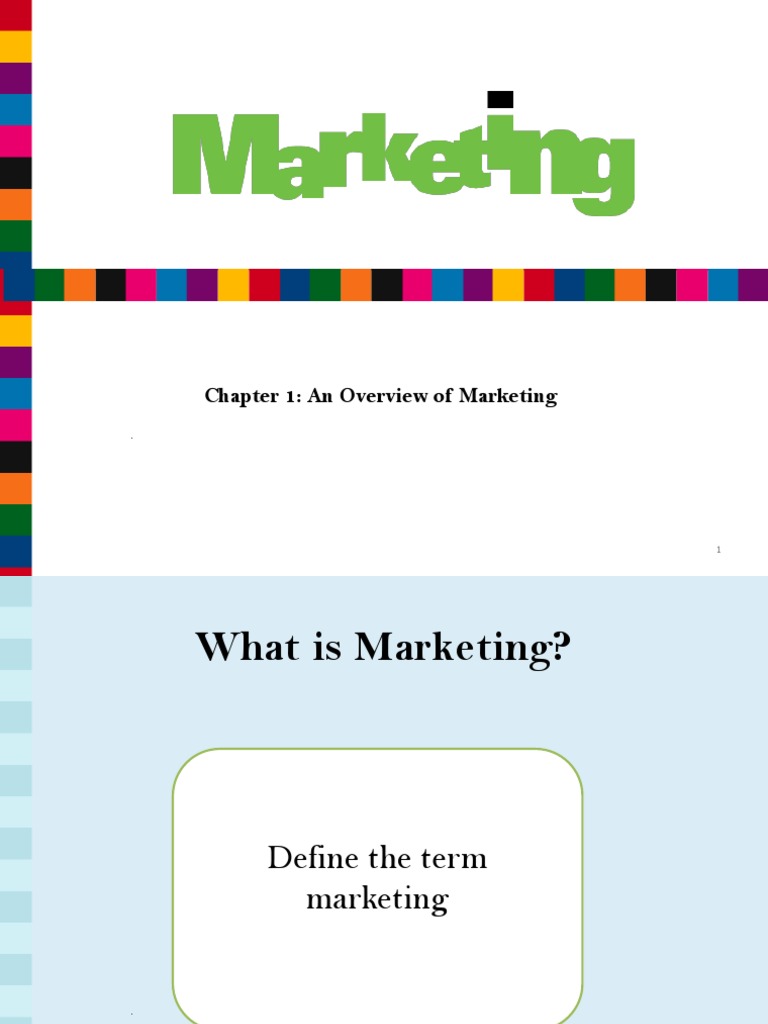 Overview of Marketing Concepts | PDF | Sales | Marketing