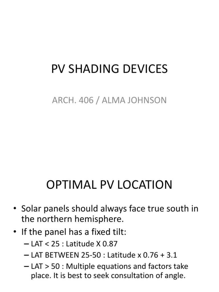PV Solar Shading Systems Overview | PDF | Photovoltaics | Solar Cell