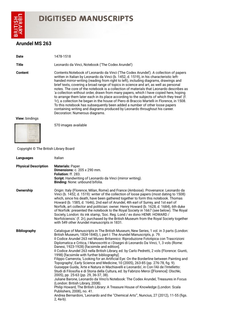 Manuscrito Davinci | PDF | Leonardo Da Vinci | Writing