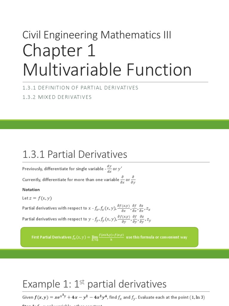Chapter 1 - 1.3a | PDF | Derivative | Variable (Mathematics)