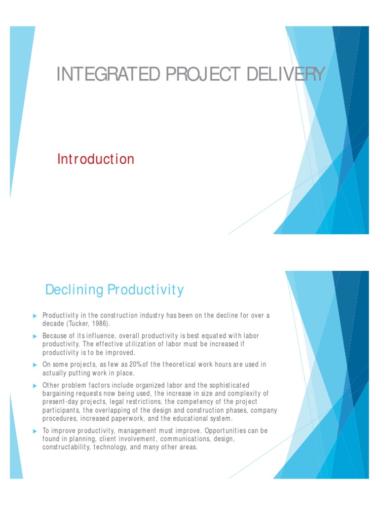 Integrated Project Delivery Overview | PDF | Software As A Service ...