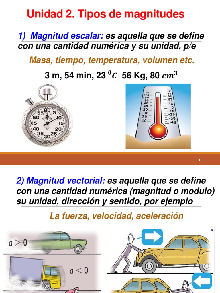 Unidad 2. Tipos de Magnitudes | PDF | Vector Euclidiano | Física