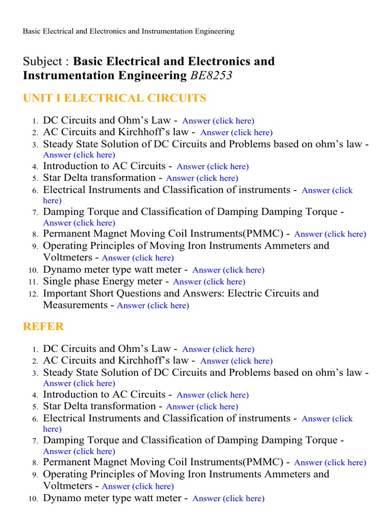 Basic Electrical and Electronics and Instrumentation Engineering ...