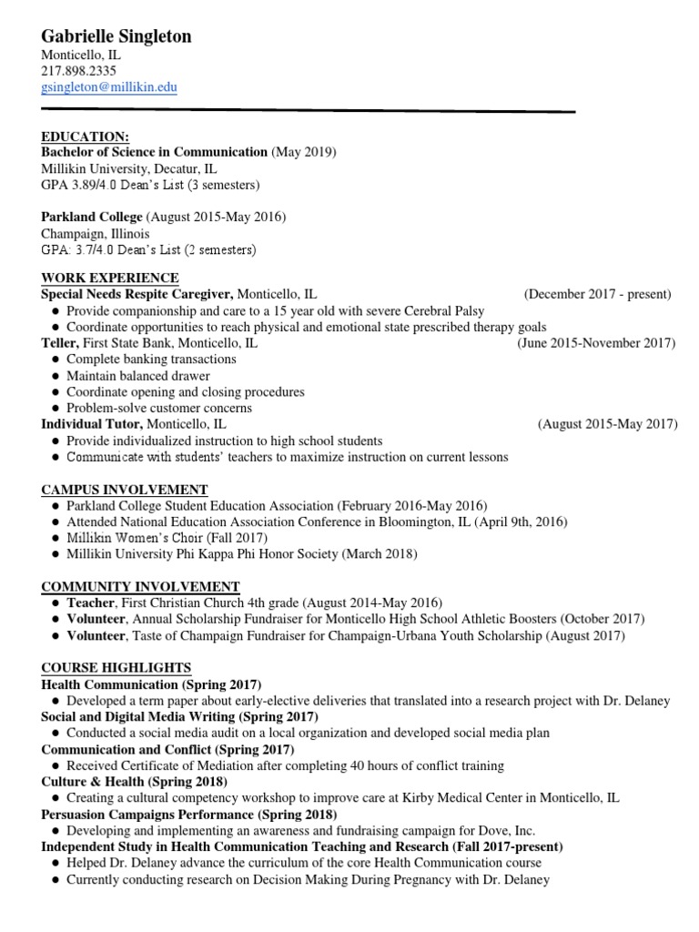 Singleton Resume | PDF | Teachers | Change