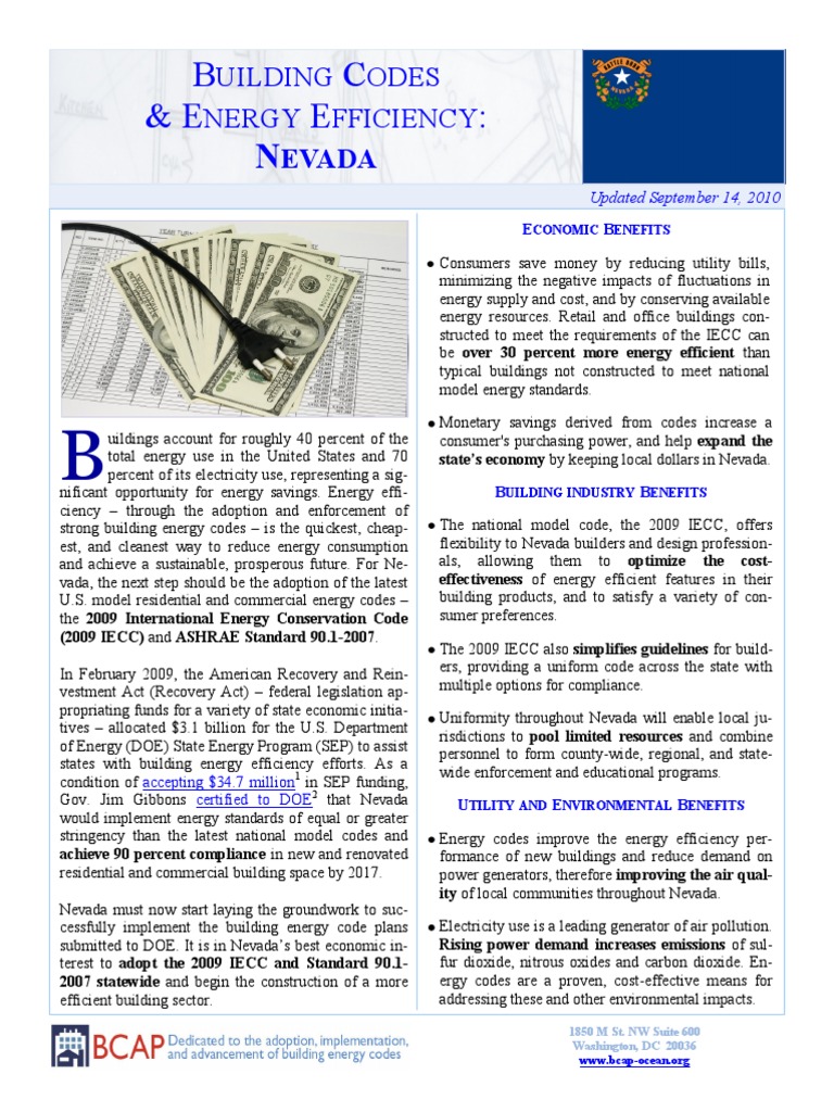 Nevada Building Energy Codes Overview | PDF | Energy Development ...