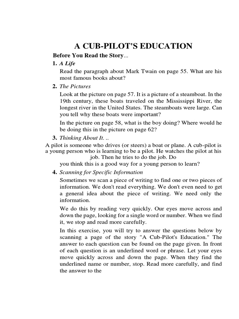 A Cub | PDF | Mark Twain | Adverb